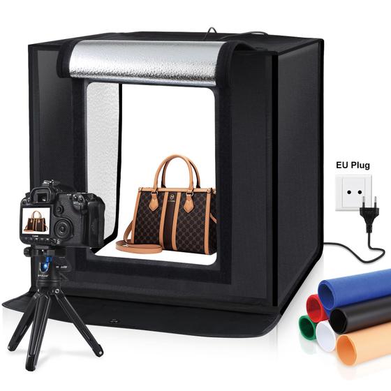 Mini Estúdio Fotográfico Portátil Light Box Profissional 60 x 60 x 60cm ...