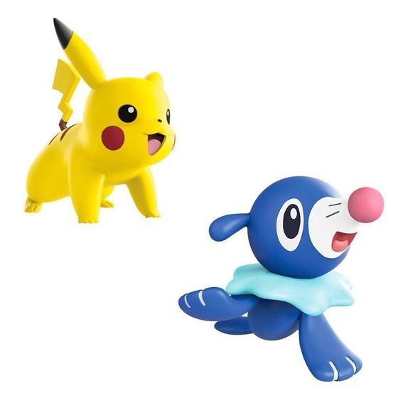 Mini Figura Pokémon - Battle Figure Pack com 2 - Pikachu e Popplio - 5 ...