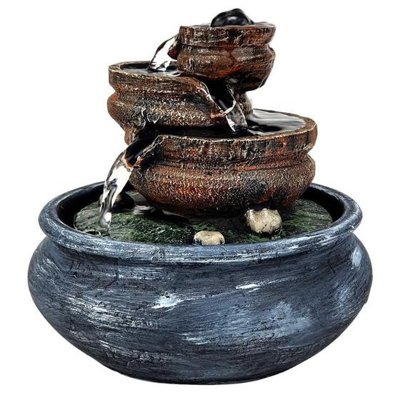 Mini Fonte de água 3 quedas Cascata Fengshui Mesa Decorativa - Shop ...