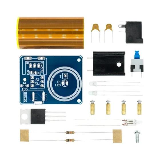 Mini Kit De Bobina Tesla DIY Eletrônica BD243 Luzes Vazias Tecnologia ...