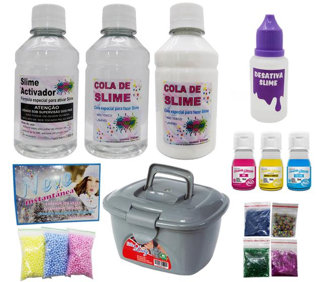 Mini Kit Para Fazer Slimes Completo Com Copo Branco - Ine Slime - Slime ...