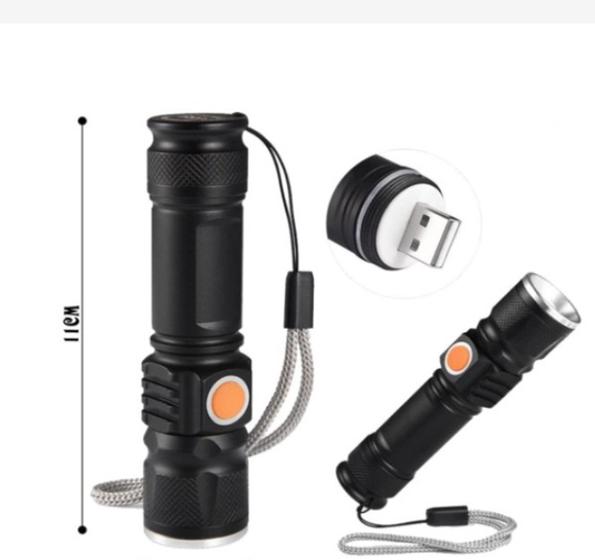 Mini Lanterna Led T6 Profissional Recarregável USB - Tina zem - Mini ...