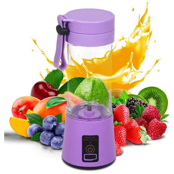 Mini Liquidificador Mixer Juice Garrafa Portátil Usb Lilás - Utimix ...