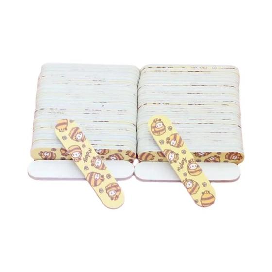 Mini Lixas De Unha Cinza 100 Peças, Lixa Profissional Para Remoção De ...
