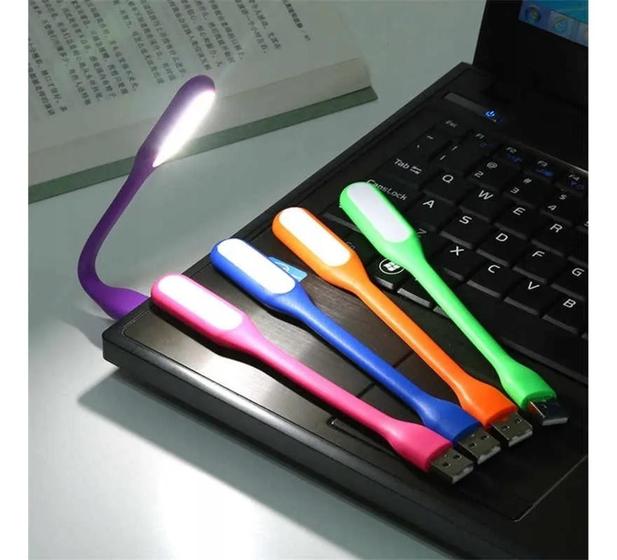 Mini Luminária Led Notebook Pc Usb Flexível Portátil - LED LIGHT USB ...