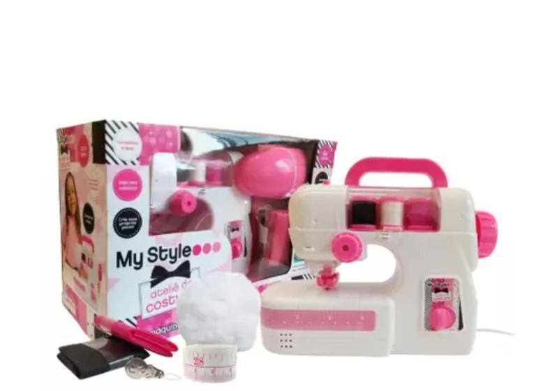 Mini Maquina de Costura Infantil Rosa Style Stelie Multikids Br1229 ...