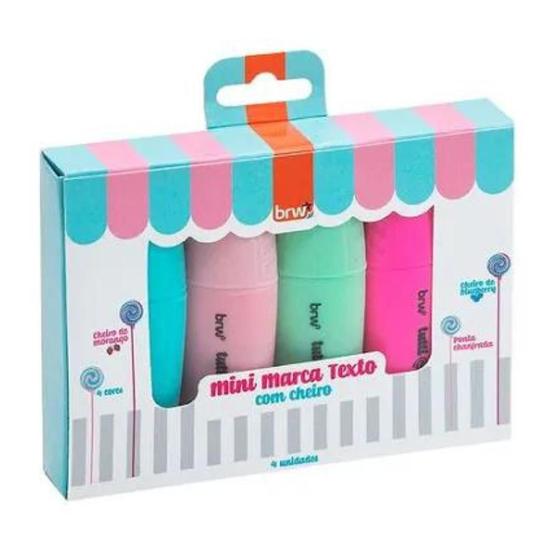Mini Marca Texto Tom Pastel Com Cheiro Tutti Frutti 4 Cores Brw ...