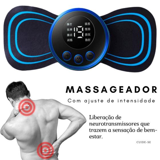 MIni Massageador Portátil Eletroterapia Estimulador Muscular ...