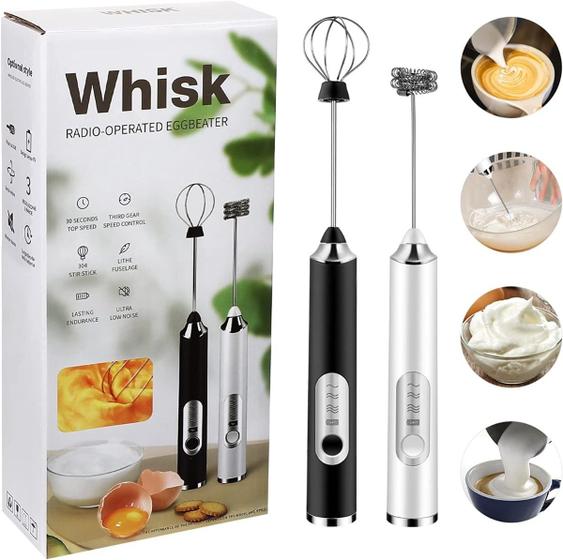 Mini Mixer 2 Em 1 Eletrico Misturador De Bebida Espuma Leite Cor Azul ...