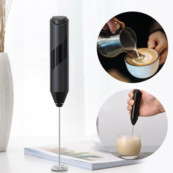 Mini Mixer De Bebidas Elétrico Misturador Inox Leite Café Achocolatado ...