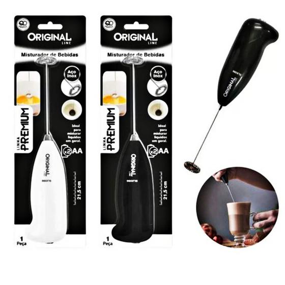 Mini Mixer Elétrico Inox Misturador Shake Café Chá Bebidas - ORIGINAL ...