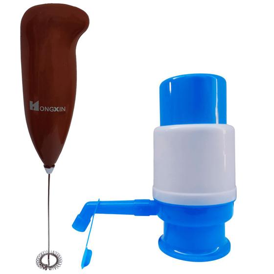 Mini Mixer Misturador De Bebidas Elétrico Bomba Manual Garrafão Água ...