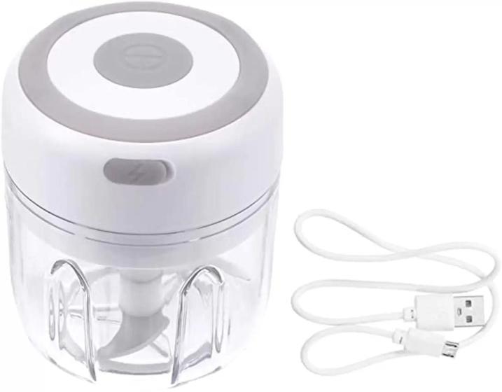 Mini Moedor Elétrico de Alho Processador Alimentos S/fio 250ml ...