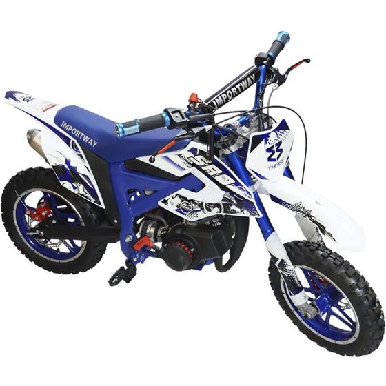 Mini Moto Infantil Partida Elétrica Gasolina 2T 49CC Cross Trilha Off ...