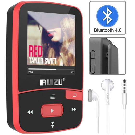Mini MP3 Player RUIZU X50 8GB Bluetooth Clip Esportes Fitness Corrida ...