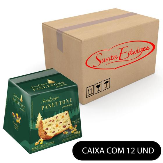 Mini Panetone Santa Edwiges Premium Frutas 80G Caixa C 12 Un - Panetone ...