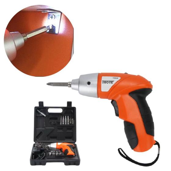 Mini Parafusadeira Elétrica Com Maleta Com 45 Peças Com Luz Led Para ...