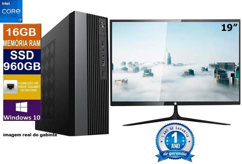 Mini Pc slim Cpu Desktop Intel Core I7 / 16gb Ram/ Ssd 960gb /wifi ...