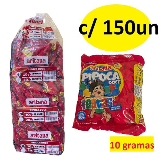 Mini Pipoca Doce c/ 150 unidades 10gr Aritana Festa junina - Pipoca ...