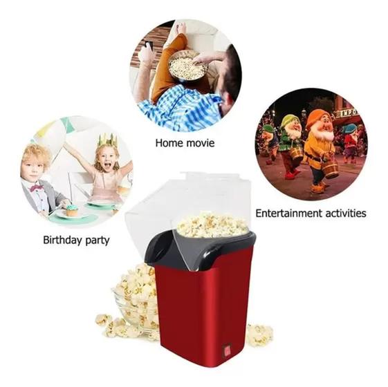 Mini Pipoqueira Elétrica 1200W Sem Óleo - PopCorn Maker - Pipoqueira ...