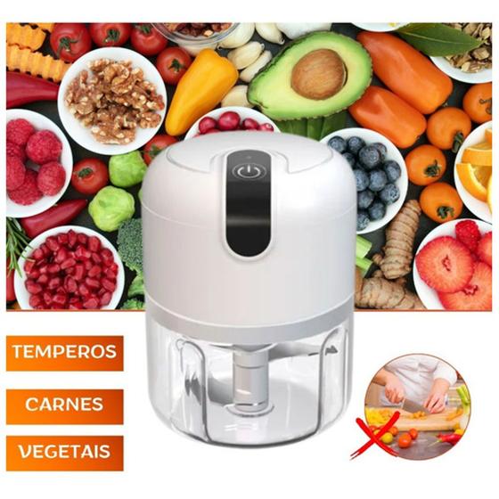 Mini Processador Elétrico Moedor De Alho Legumes Sem Fio Usb - Brisa ...