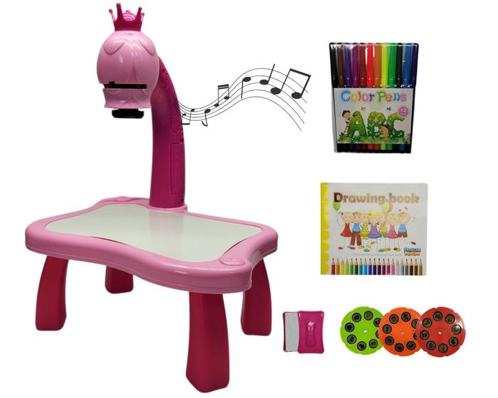 Mini Projetor de Mesa Infantil Led Para Desenhar Pintar Educacional ...