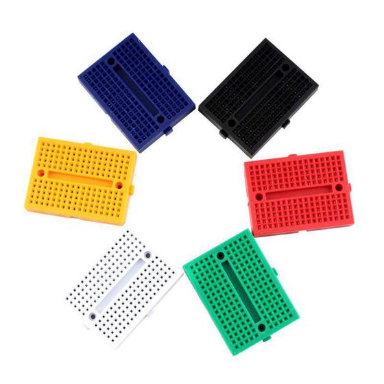 Mini Protoboard Com 170 Pontos Projetos Pic Arduino 5 Cores - Mj ...