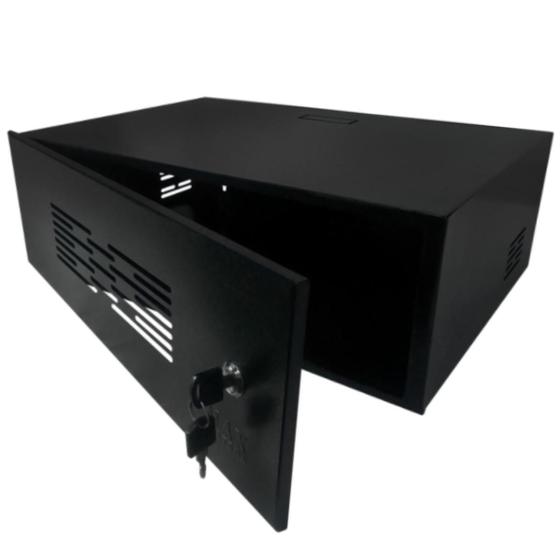 Mini Rack 3U Ventilado 350mm Preto CFTV Max Eletron - Rack Organizador ...