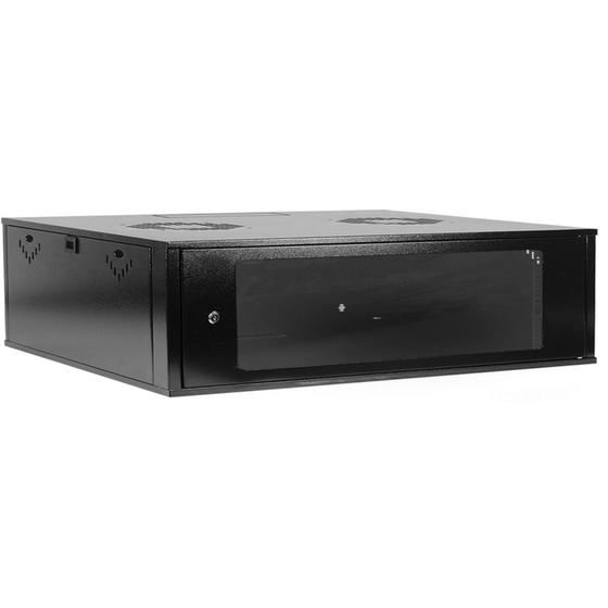 Mini Rack de Parede 3U 19" x 300mm - Pt - SOLUCAO - Rack Organizador ...