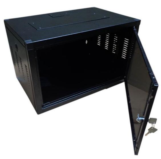 Mini Rack de Parede Padrão 19'' Para Cabeamento Estruturado e CFTV 6U X ...