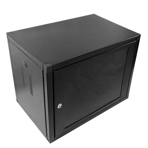 MINI RACK de Parede Padrão 19'' Para Cabeamento Estruturado e CFTV 8U X ...