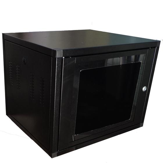 Mini RACK de Parede Padrão 19'' Para Cabeamento Estruturado e CFTV 8U X ...