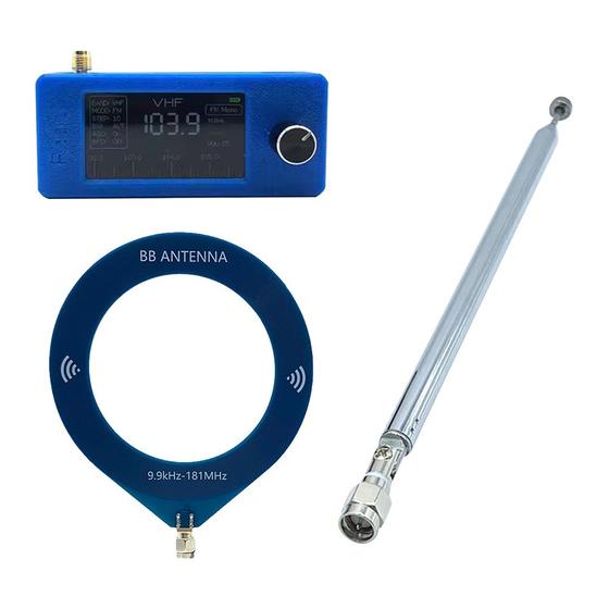 Mini rádio de bolso si4732 0.5-108mhz lsb usb am fm fm/am com 2 antenas ...