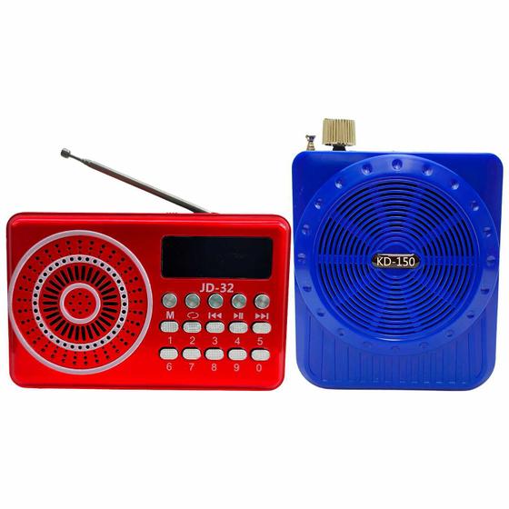 Mini Rádio Recarregável Bluetooth De Bolso Fone De Ouvido Caixa ...