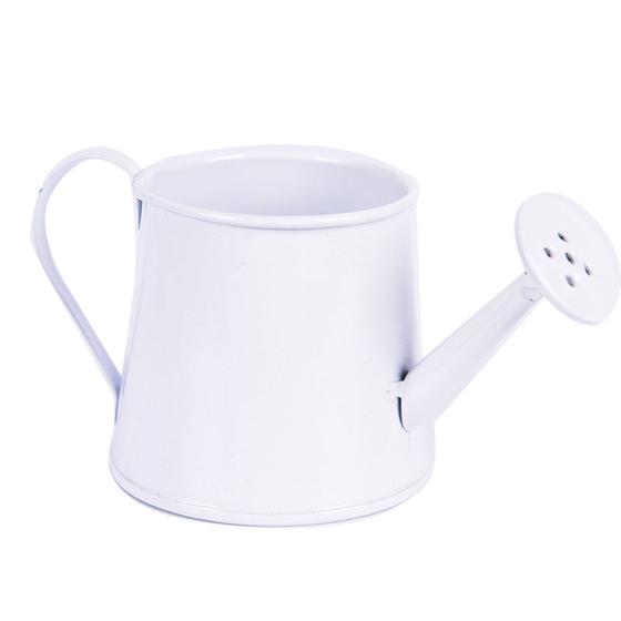 Mini Regador Metal Branco 7cm - De-Cora Decorações - Regador Decorativo ...