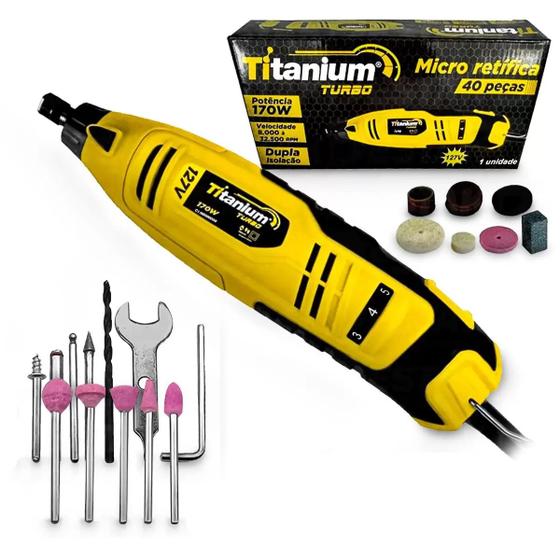 Mini Retifica Portátil Eletrica Lixadeira Com Acessorios 220V 05574 ...