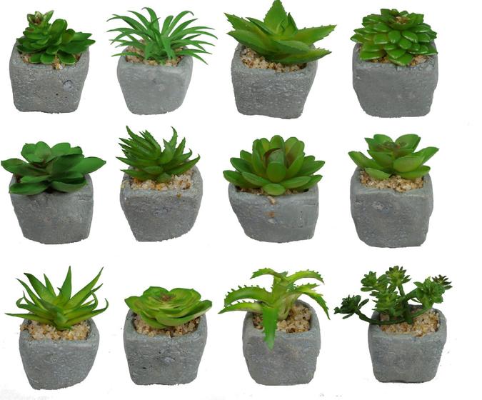 Mini Suculenta Artificial Com Vaso - Decoração - Hi99 - Plantas ...