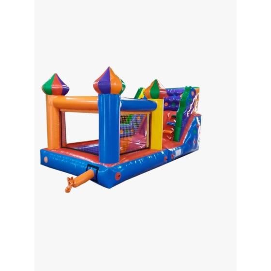 Mini Tobogã Castelo com Piscina Removível Dedobrinquedo - A1 ...