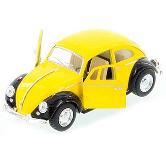 Miniatura 1967 Volkswagen Fusca Escala 1:32 Amarelo Black Fender ...