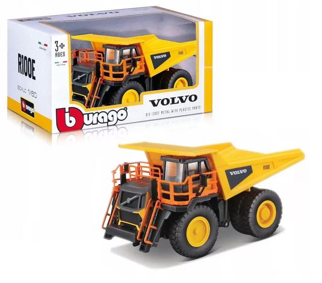 Miniatura caminhão basculante volvo r100e rigid hauler 1/60 - Bburago ...