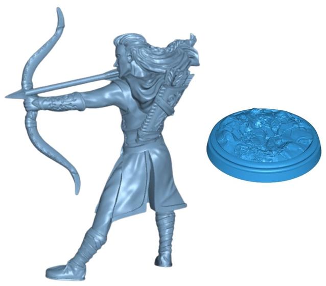 Miniatura elfo arqueiro patrulheiro - Laigalad lutando - Coven of the ...