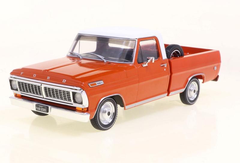 Miniatura Ferro Ford F-100 Pick-up 1974 Laranja Escala 1/24 ...