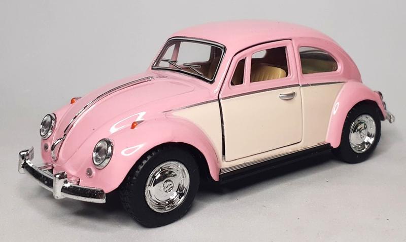 miniatura VW Volkswagen Fusca GAM0519 - rosa e branco - Kinsmart ...