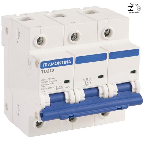 Minidisjuntor Tripolar Tramontina 3P 100A TDJ103C100 Curva C - 58013145 - TRAMONTINA ELETRICA ...
