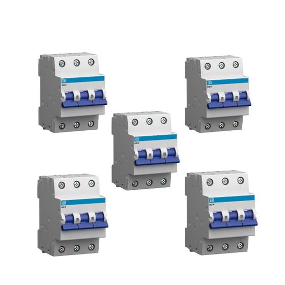 Minidisjuntor Tripolar Weg MDW-C25-3 25A Curva C Kit com 5 Unidades de Alta Qualidade ...