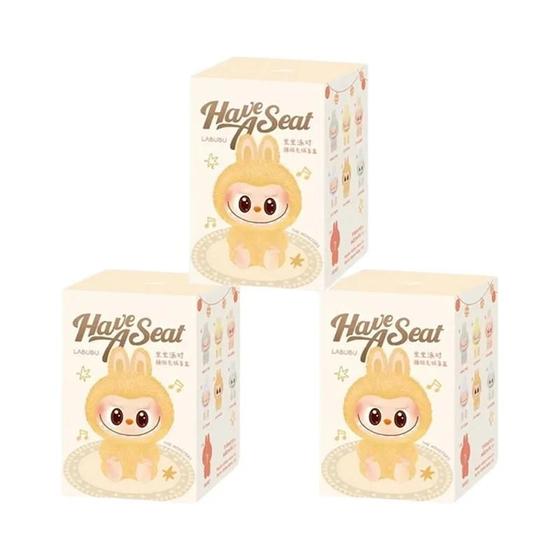 Miniso labubu sentado festa série segunda geração boneca caixa cega ...