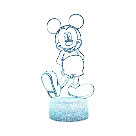 Minnie Mickey Mouse 3D Night Light Disney Acrílico Touch Lamp Decoração ...