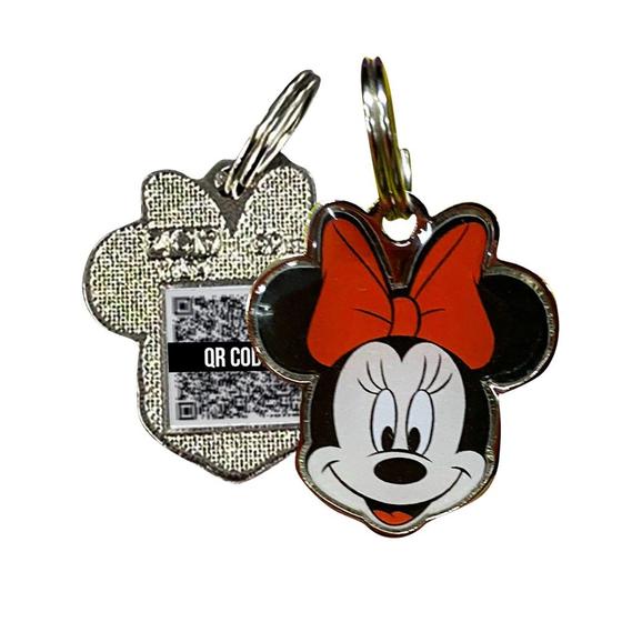 Minnie Mouse PetCode Pingente De Identificação De Metal Para Coleira C ...