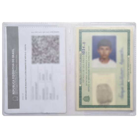 Miolo Refil Plástico para Carteira Porta Documentos Carro Rg Sarroche - Carteira - Magazine Luiza