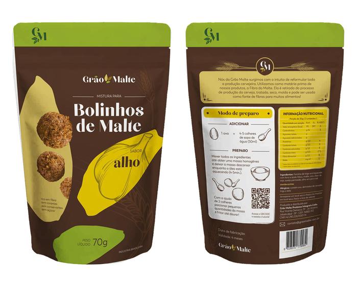 Mistura para Bolinho de Malte - Grão Malte Produto Integrais - Biscoito ...